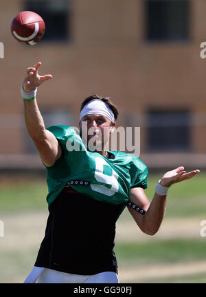 New Mexico State quarterback Tyler Rogers throws a touchdown in the ...