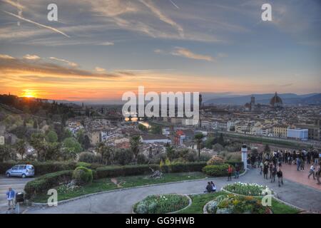 Sunset over Florence, Italy Stock Photo - Alamy
