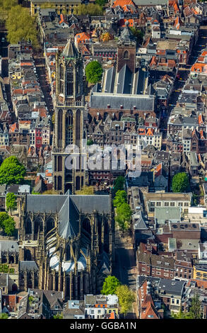 Aerial view, downtown Utrecht, Overview Central Station Utrecht ...