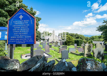 Trefdraeth Anglesey North Wales UK Tiny 13th century Parish church of ...