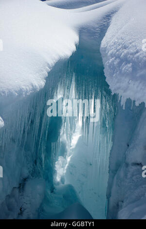 Crevice in snow fields below Mera peak Stock Photo - Alamy