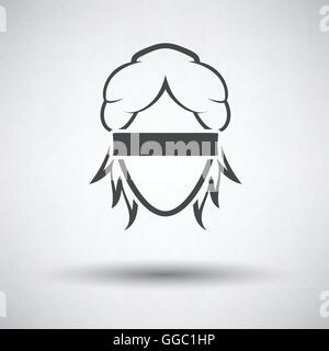 Femida head icon. Gray background with green. Vector illustration Stock ...