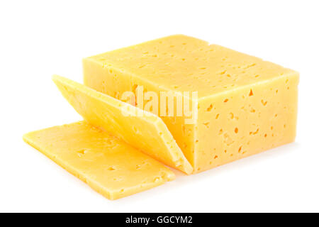 piece of chese isolated on a white background Stock Photo - Alamy