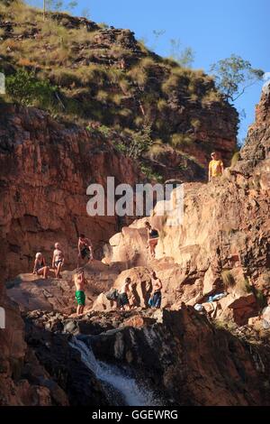 Small waterfall and swimming hole at top of Boonoo Boonoo Falls, Boonoo ...
