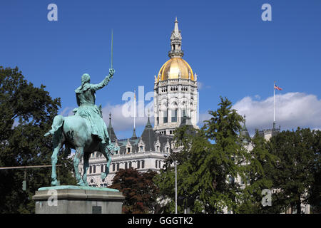Connecticut State Capitol statue, Hartford, Connecticut Stock Photo - Alamy
