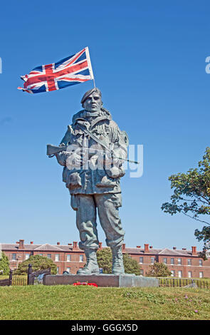 Royal Marine statue at the Royal Marines museum in Eastney Esplanade ...
