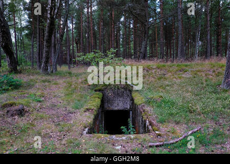 Entrance to an ammunition storage bunker used by German military during ...