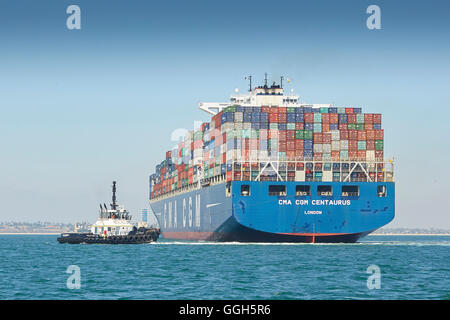 The CMA CGM Centaurus, New Panamax Container Ship Is Manoeuvred Into ...