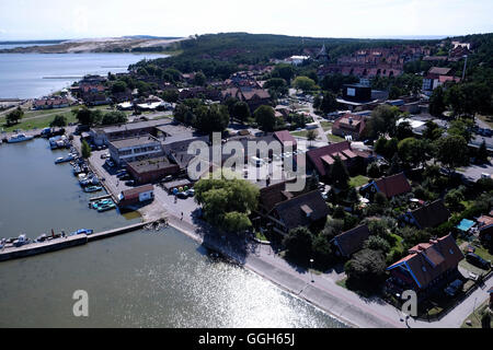 Aerial view of Nida a resort town in the administrative centre of ...