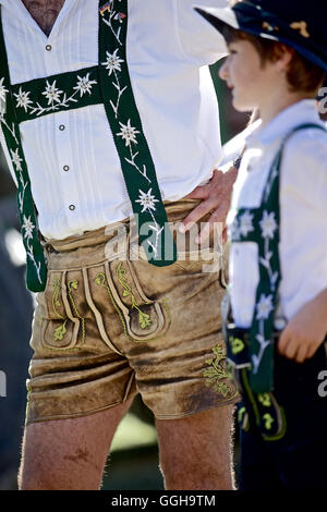 Children wearing traditional clothes, Viehscheid, Allgau, Bavaria ...