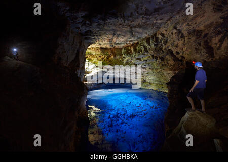Poco Encantado, the enchanted pool, west of Andarai, cave is 100m high ...