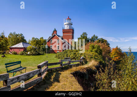 Big Bay Lighthouse On Lake Superior Stock Photo - Alamy