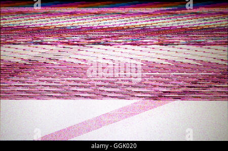 Tv screen with static noise, bad signal reception Stock Photo - Alamy