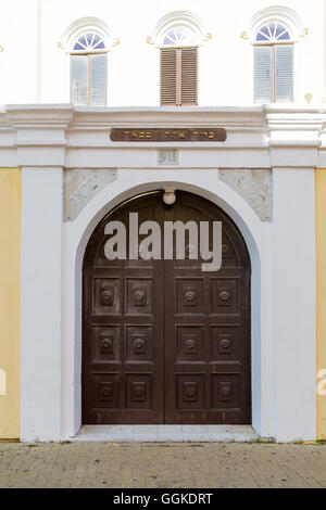 Door to Old Jewish Temple on Curacao Stock Photo - Alamy