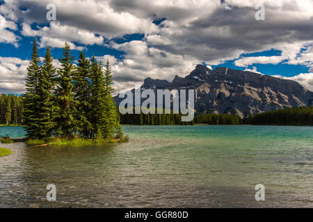 Two Jake Lake, Banff National Park, Alberta, Canada Stock Photo - Alamy