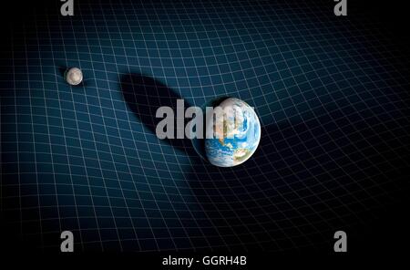 the earth - the space-time curvature Stock Photo - Alamy