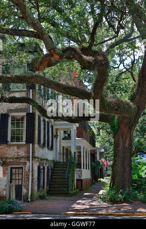 Southern style mansions grace the historical section of SAVANNA GEORGIA ...