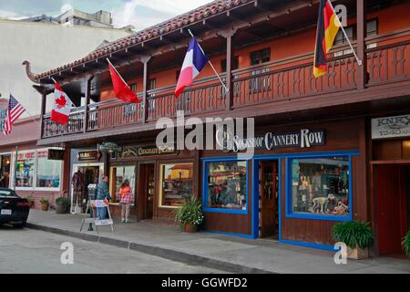 Shops on Cannery Row, Monterey, California Stock Photo - Alamy