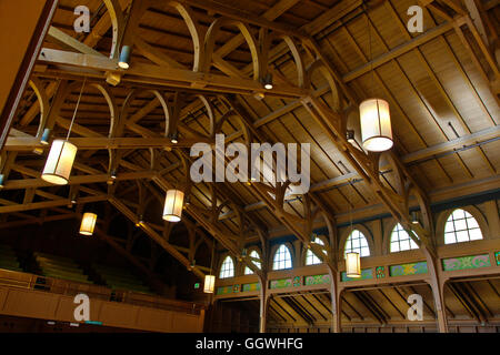 Interior of MERRILL HALL designed by JULIA MORGAN at the ASILOMAR ...