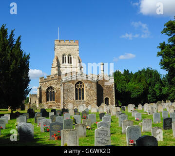 St Mary's Parish Church, Henlow, Bedfordshire, England, UK Stock Photo ...