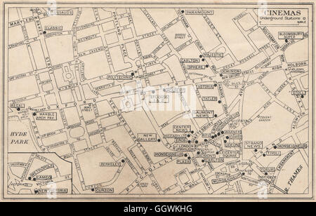 Map of West End theatres, London, England Stock Photo: 23882356 - Alamy