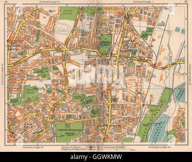 N LONDON. Noel Park Bowes Tottenham Edmonton Wood/Palmer's Green 1948 ...