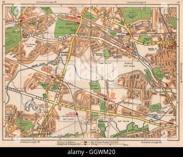 NW LONDON. Northolt Perivale Greenford Sudbury Heights Wood End 1948 ...