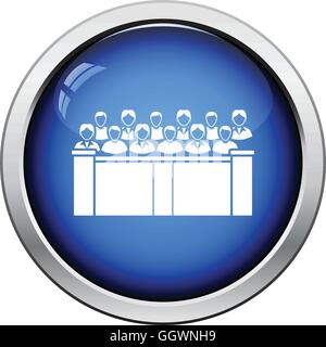 Jury icon. Glossy button design. Vector illustration Stock Vector Image ...
