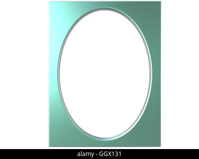 isolated oval photoframe 3d render in pink Stock Photo - Alamy