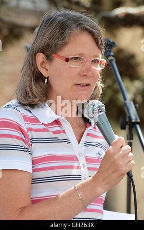 Josie Appleton from the activist group Manifesto Club speaks during a ...
