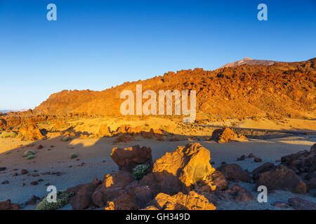 Sunrise in the caldera of El Teide volcano, Tenerife, Canary Islands ...