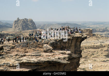 Asia, Yemen, Wadi Dhar. Rock Palace, or Dar Al Hajar, from above Stock ...