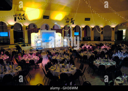 a function room set up for lunch Stock Photo - Alamy