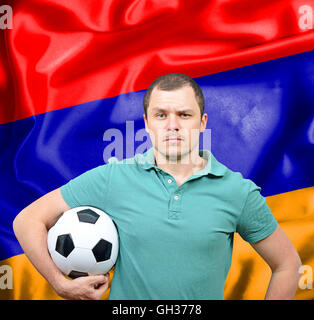 The Armenian national football team player Nairi Tiknizyan during a ...