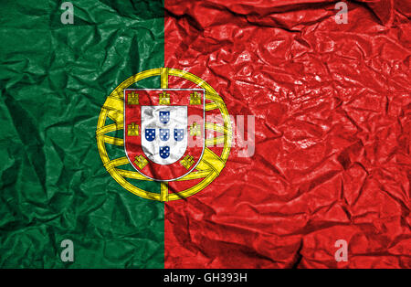 Portugal flag crumpled paper textured background. Vector illustration ...