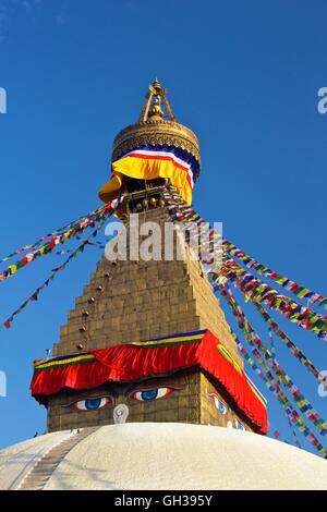 All seeing eyes of the Buddha, Boudhanath Stupa, UNESCO World Heritage ...