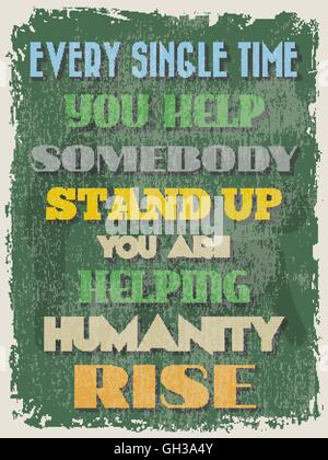 Motivational quote ''Get up, stand up''. Grunge texture. Black and ...