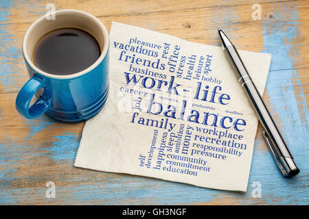 Handwriting text Work Life Balance. Conceptual photo Division of time ...