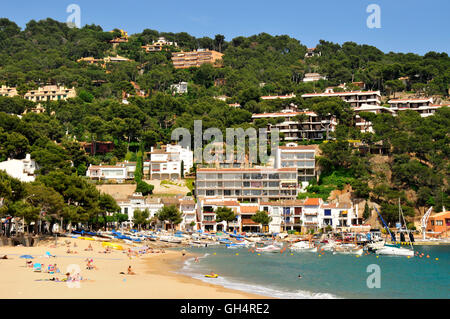 Platja de Llafranc, Costa Brava, Spain, Iberian Peninsula, Europe Stock ...
