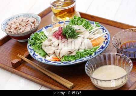 rei shabu, cold pork salad, japanese summer cuisine Stock Photo - Alamy