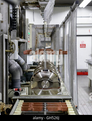 Making a negative of the master. Record Industry Vinyl Factory, Haarlem ...