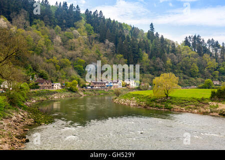 Wales, Tintern Village and the River Wye Stock Photo - Alamy