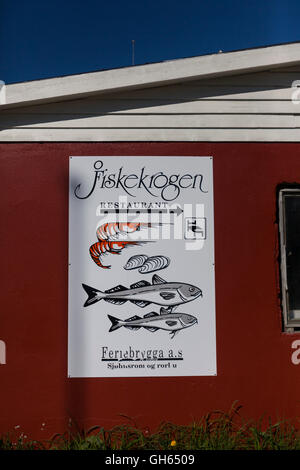 Fiskekrogen restaurant, Henningsvaer, Lofoten Islands, Norway Stock ...