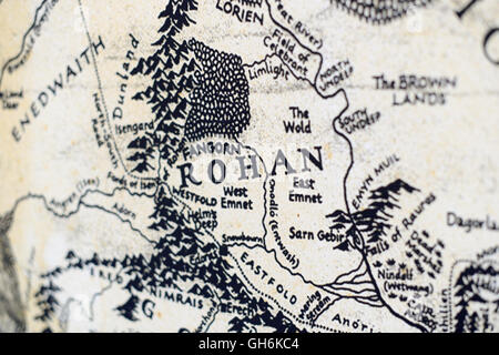 Map of Mordor from the Lord of the Rings by JRR Tolkien Stock Photo - Alamy