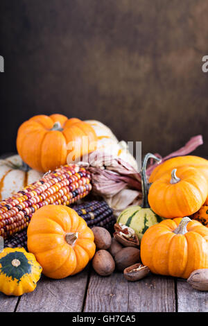 Colorful pumpkins assortment on the autumn season market Stock Photo ...