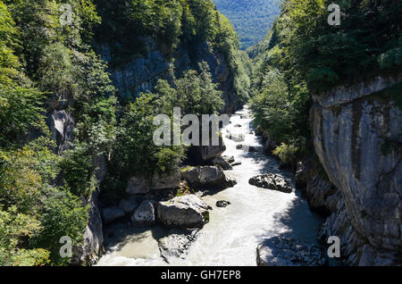 Golling an der Salzach: gorge Salzachöfen, river Salzach, Austria ...