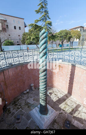 Serpent Column in the Hippodrome, Istanbul. Remains of 2500 year old ...