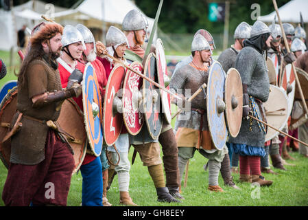 Viking shield wall Stock Photo - Alamy