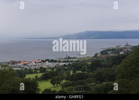 Elevated view of Largs Scotland August 2016 Stock Photo - Alamy