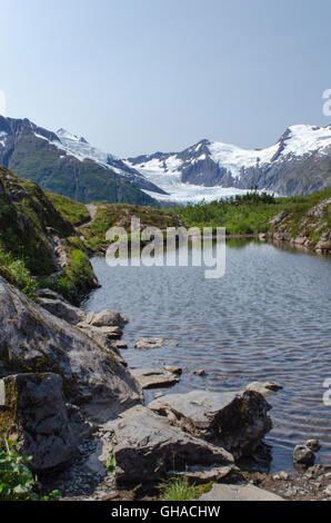 Frozen ripples - small frozen lake Stock Photo - Alamy